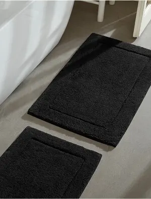 Calvin Klein Essence Solid Tufted 2-pack Bath Rug Set - Black