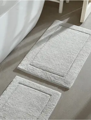 Calvin Klein Essence Solid Tufted 2-pack Bath Rug Set - Silver Grey