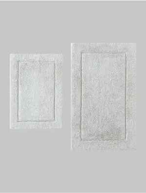 Calvin Klein Essence Solid Tufted 2-pack Bath Rug Set - Silver Grey