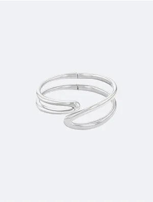 Calvin Klein Organic Chain Link Bangle - Silver