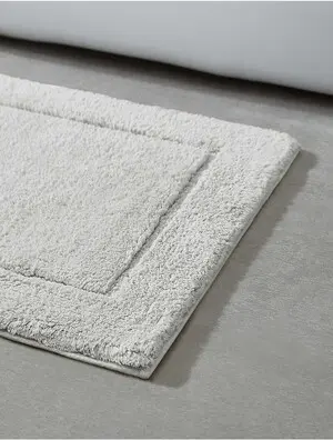 Calvin Klein Essence Solid Runner Bath Rug - Silver Grey