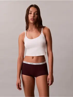Calvin Klein Icon Logo Boyshort Dark Berry