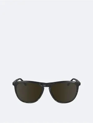 Calvin Klein Aviator Sunglasses - Black Havana