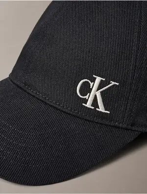 Calvin Klein Brushed Cotton Twill Baseball Cap - Black