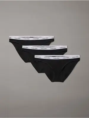 Calvin Klein Calvin Klein Modern Logo 3-Pack Bikini Ck Black