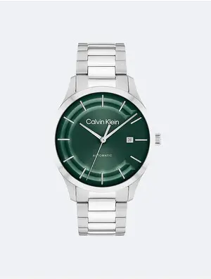 Calvin Klein Automatic H-Link Bracelet Watch Green