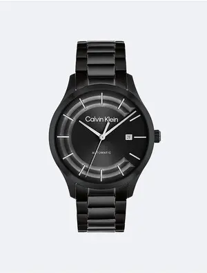 Calvin Klein Automatic H-link Bracelet Watch - Black