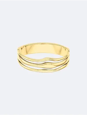 Calvin Klein Sculptural Hinged Bangle - Gold