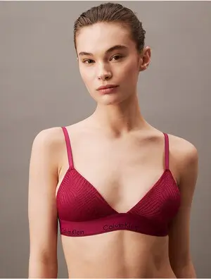 Calvin Klein Modern Lace Lightly Lined Triangle Bralette - Jewel