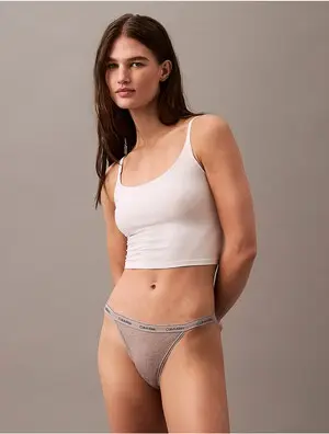 Calvin Klein Modern Lace String Bikini - Zinc