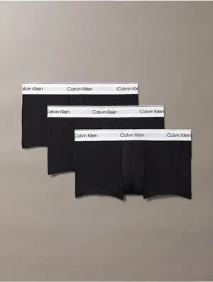 Calvin Klein Icon Cotton Stretch 3-pack Low Rise Trunk - Black