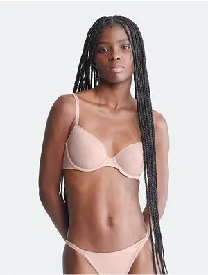 Calvin Klein Sheer Marquisette Lightly Lined Demi Bra - Subdued