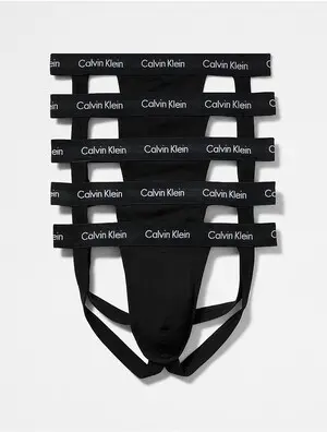 Calvin Klein Cotton Stretch 5-pack Jock Strap Black