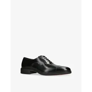 Santoni Leather Oxford Shoes - Black