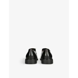 Santoni Leather Oxford Shoes - Black