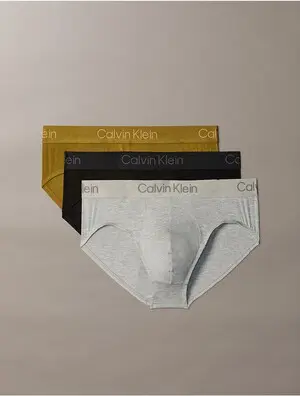 Calvin Klein Ultra Soft Modal 3-pack Hip Brief - Black/grey Heather/sediment