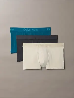 Calvin Klein Ultra Soft Modal 3-pack Trunk - Charcoal Heather / Aloe Essence / Teal Marine