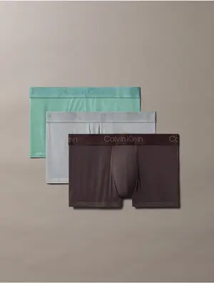Calvin Klein Ultra Soft Modal 3-pack Trunk Classic Taupe / Pale Surf Grey / Charming Green