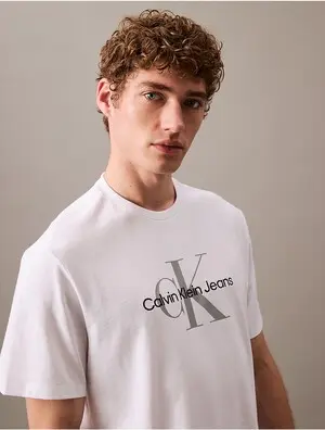 Calvin Klein Calvin Klein Monologo Tee Brilliant White