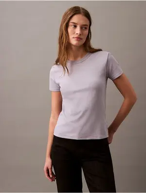 Calvin Klein Soft Cotton Tee - Lilac Grey