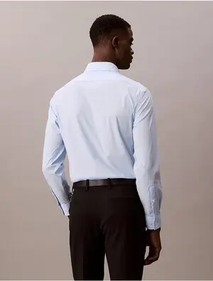 Calvin Klein Solid Slim Fit Button-down Shirt - Blue