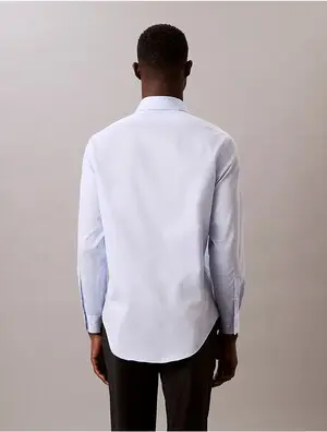 Calvin Klein Solid Slim Fit Button-down Shirt - Blue