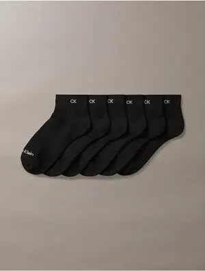 Calvin Klein 6-pack Quarter Socks - Black