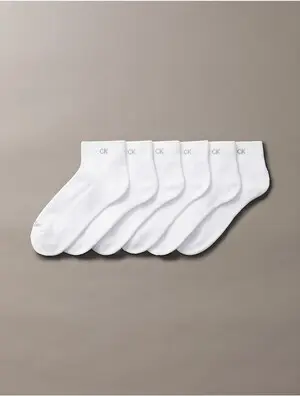 Calvin Klein 6-pack Quarter Socks - White