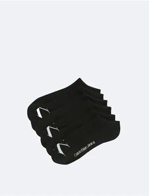 Calvin Klein No Show Socks 6 Pack - Black