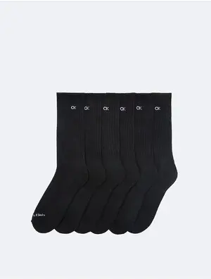 Calvin Klein 6-pack Crew Socks - Black
