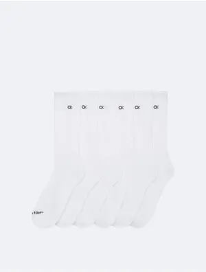 Calvin Klein 6-pack Crew Socks - White