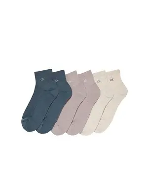 Calvin Klein Calvin Klein Quarter Socks 6-Pack Blue Assorted