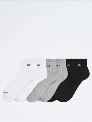 Calvin Klein Quarter Socks 6-pack - Grey Assorted