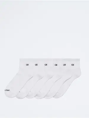 Calvin Klein Quarter Socks 6-pack - White