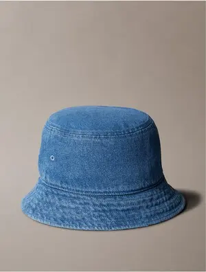 Calvin Klein Monogram Denim Bucket Hat - New Blue