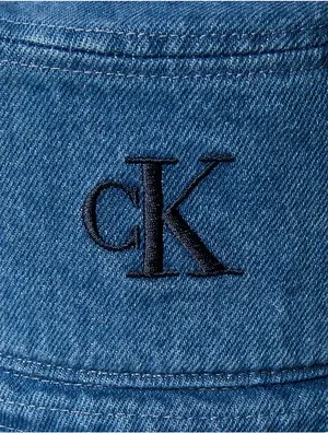 Calvin Klein Monogram Denim Bucket Hat - New Blue