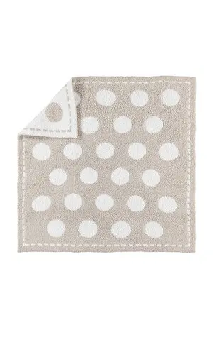 Barefoot Dreams Cozychic Dream Receiving Blanket In White - Stone White Circles