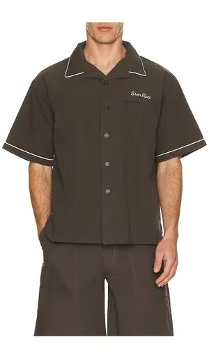 STAN RAY Bowling Shirt In Charcoal