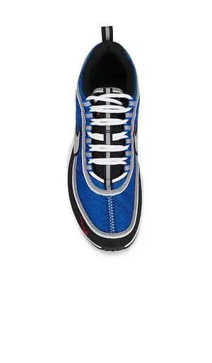 Nike Air Zoom Spiridon Sneaker - Signal Blue  Metallic Silver  Black  & W