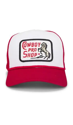 SENDERO PROVISIONS CO. Sendero Provisions Co. Cowboy Pro Shop Trucker Hat White & Red