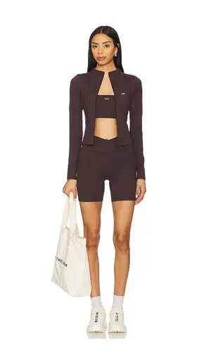 437 The Square Sports Bra In Chocolate