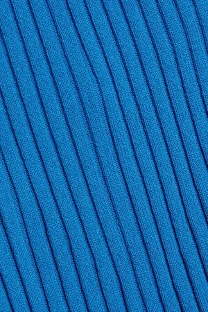 Proenza Schouler Vida Ribbed-knit Midi Dress - Azure