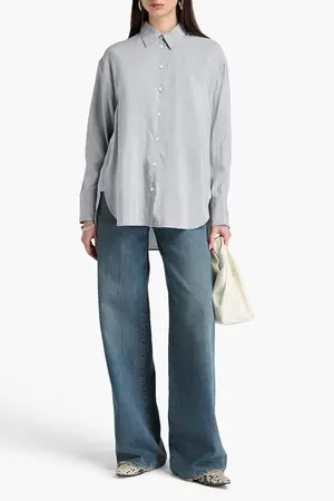 Proenza Schouler Ida Satin-crepe Shirt - Sky Blue
