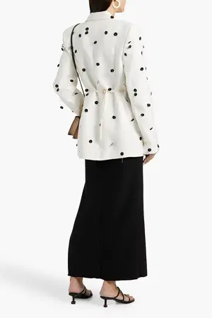 Jacquemus Frayed Sequin-embellished Woven Blazer