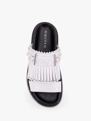 Alexander McQueen Leather Fringe Sandals