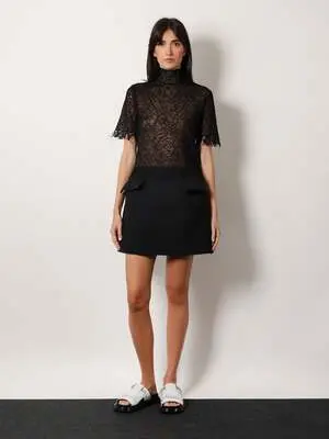 Alexander McQueen Mini Skirt In Wool