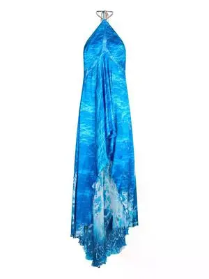 Roberto Cavalli Abstract-print Maxi Dress