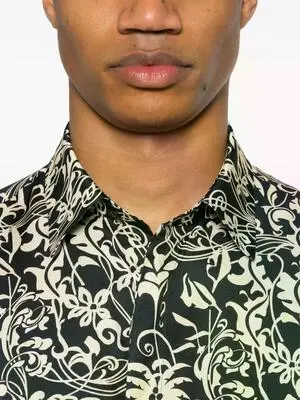 LANEUS Palm Tree Print Shirt