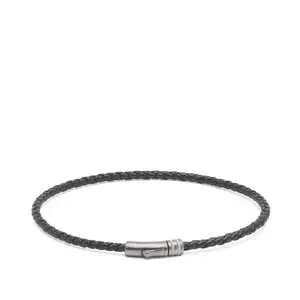 Miansai Juno Leather Bracelet - Solid Black