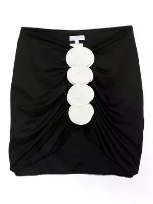 LA REVECHE Bouquet Mini Skirt - Black